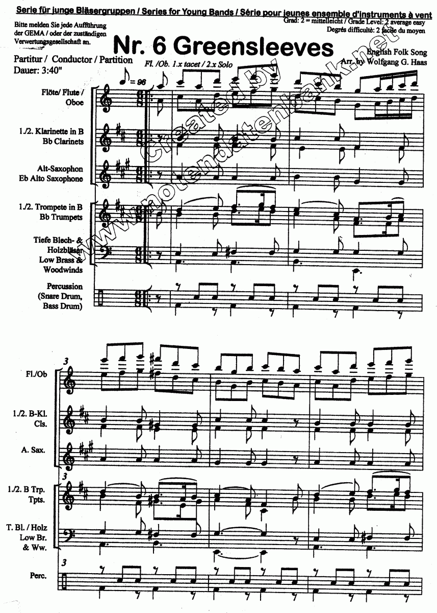 MusicaInfo.net/details/English Folk Song 'Greensleeves' (3006262)