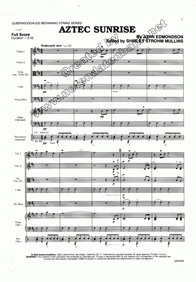 MusicaInfo.net/details/Aztec Sunrise (4013689)